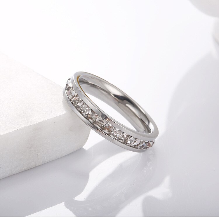 Anillo de boda de compromiso de oro rosa clásico d... – Vicedeal