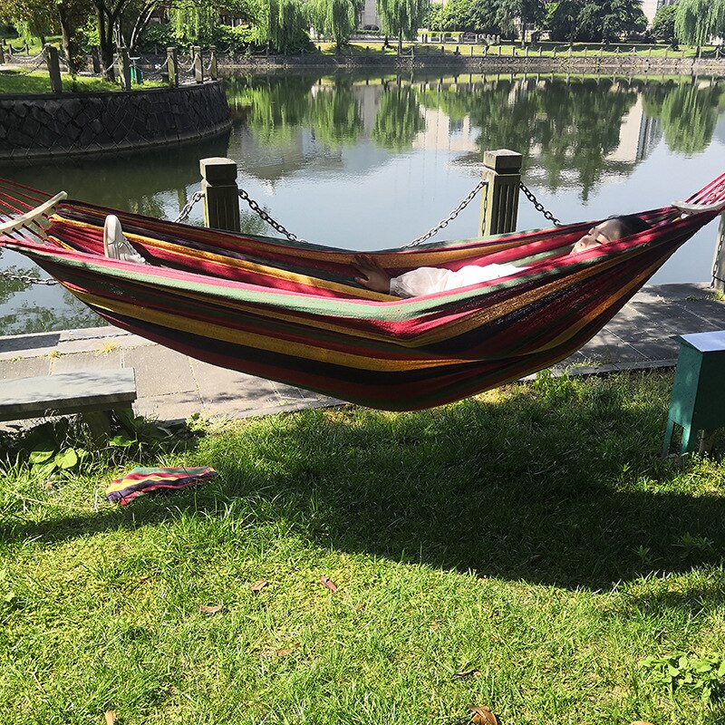 Hammock outdoor swing camping leisure single doubl... – Grandado