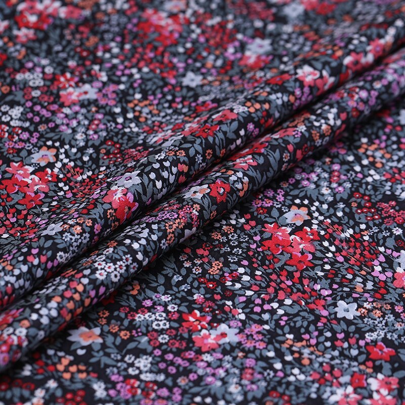 Floral Digital Printed 50%silk 50%cotton 138cm Wid... – Grandado