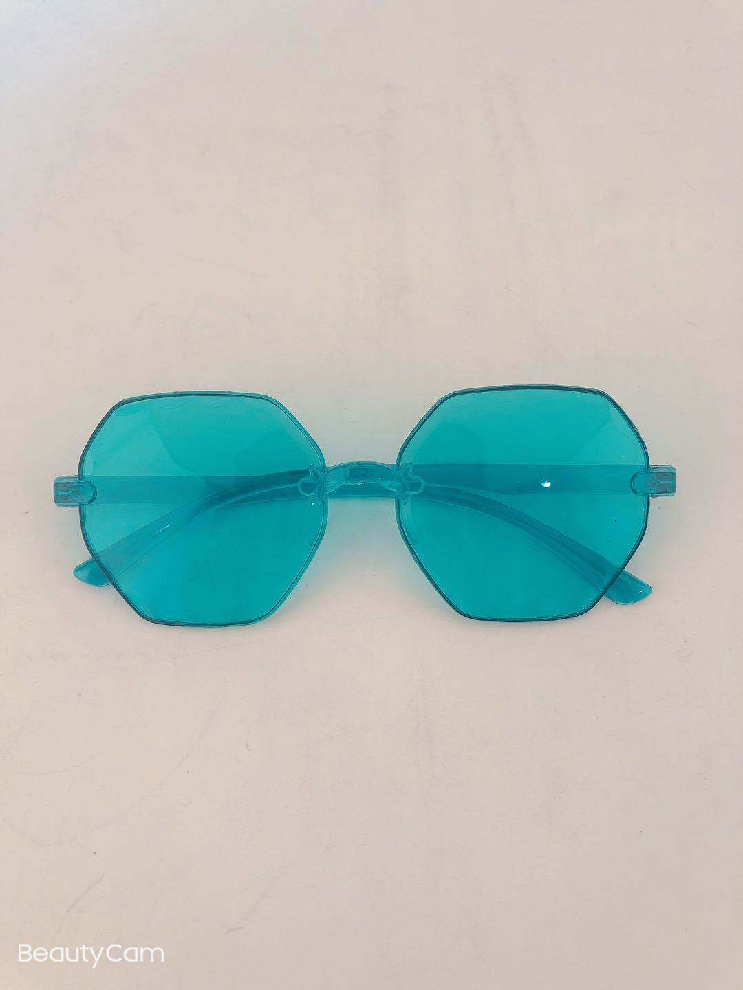 frameless multilateral sun glasses one piece jelly... – Vicedeal