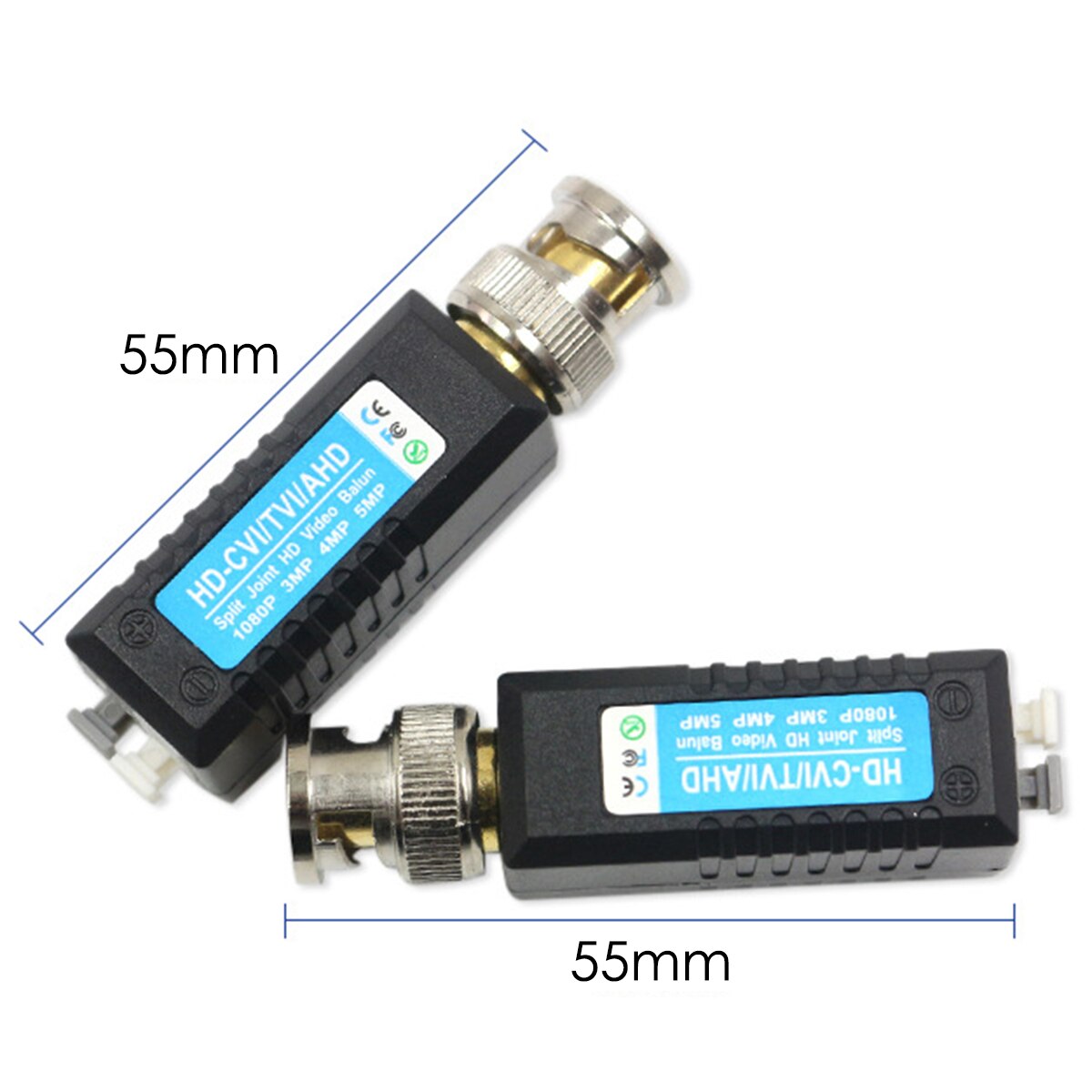 1 Pair Video Balun Passive Portable HD-CVI/TVI/AHD... – Grandado