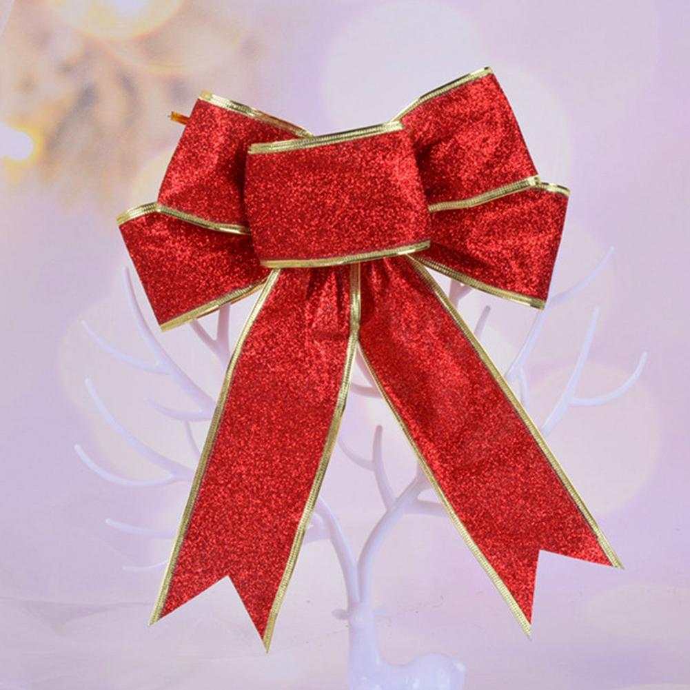 10Pcs Christmas Bow Decorations Red Wreaths Bows G... – Vicedeal