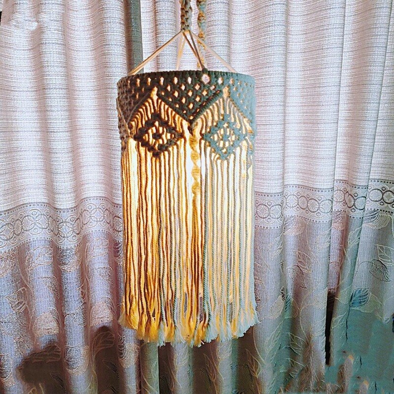Handwoven Knitting Bohemian Lamp Shade,Ceiling Lig... – Vicedeal