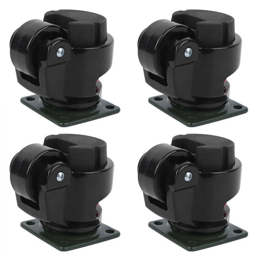 4 Stuks Zwart Nylon Niveau Aanpassing Caster GD-40... – Vicedeal