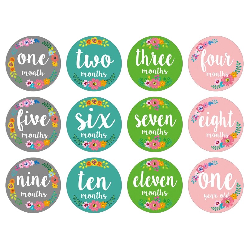 Baby Monthly Stickers Baby First Year Month Age Gr... – Vicedeal