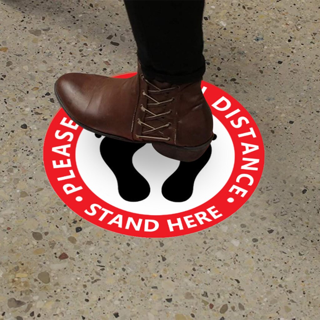 Social Ground Distancing Sign Isolated label Eye C... – Grandado