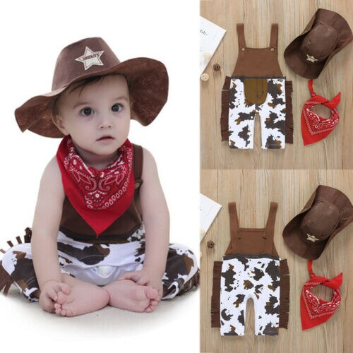 Baby Romper Infant Baby Boy Cowboy Outfit Set Klei... – Vicedeal