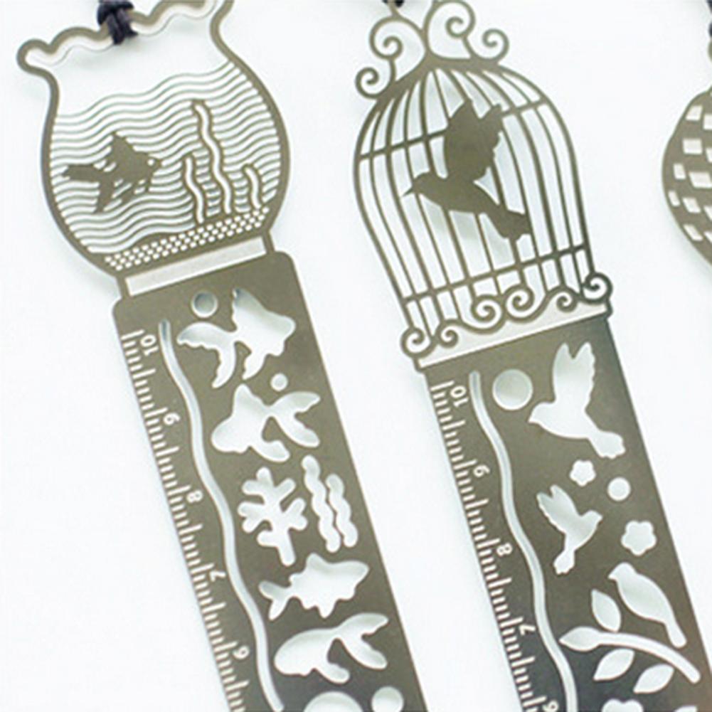 Hollowed-out Metal Bookmarks Scale Ruler Multi-fun... – Vicedeal