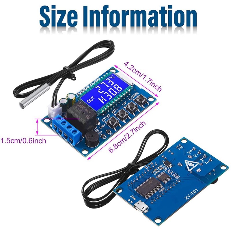 2Pcs XY-T01 Electronic Temperature Controller, Con... – Grandado