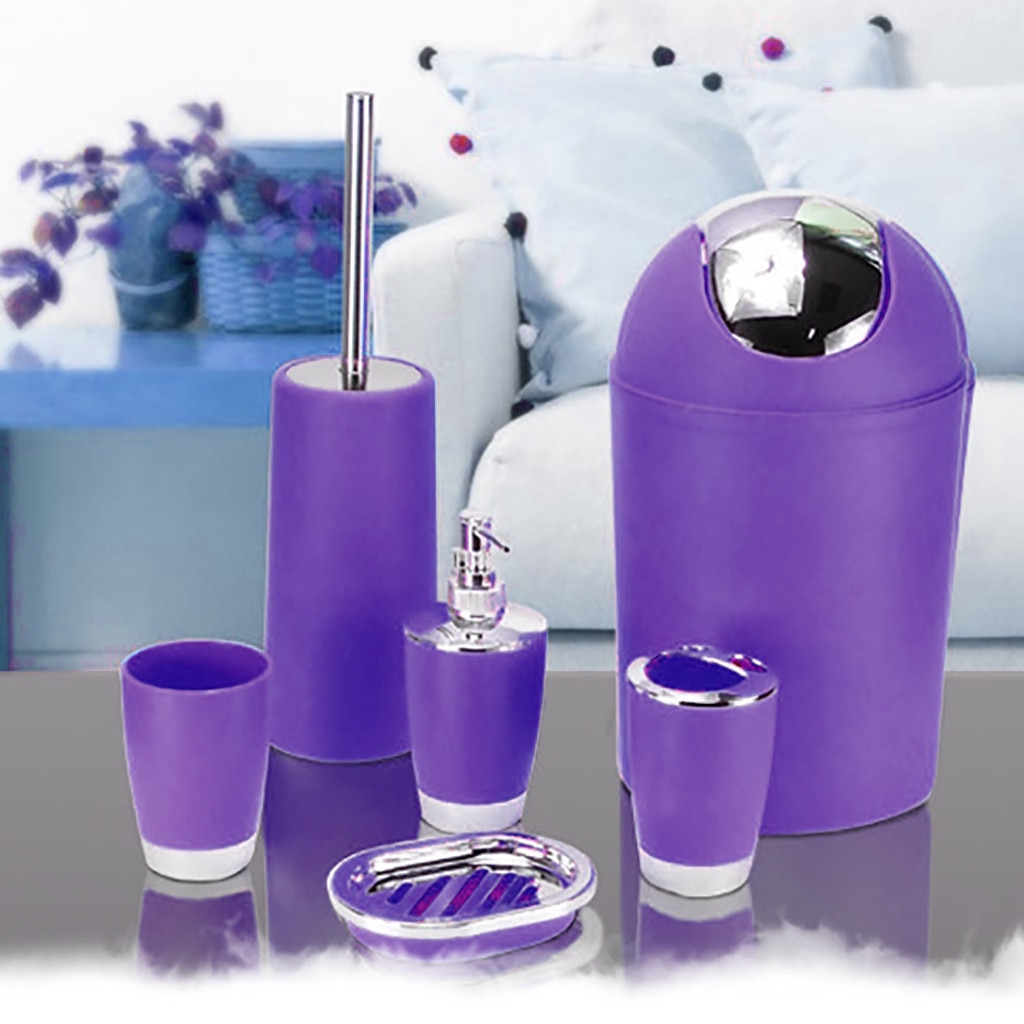 6PCS Plastic Bathroom Accessories Set Luxury Bath ... – Grandado