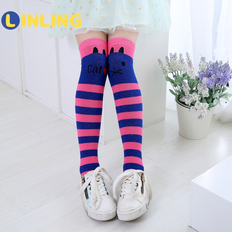 LINLING Kids Knee High Socks Cotton Long Tube Girl... – Vicedeal
