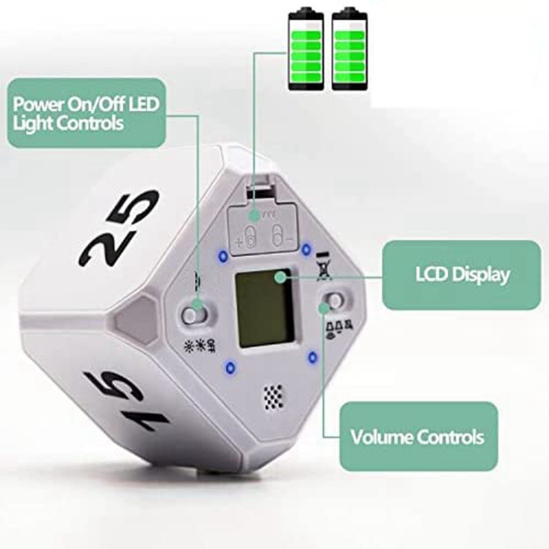 Cube Timer Kitchen Timer Gravity Sensor Flip Medi Grandado