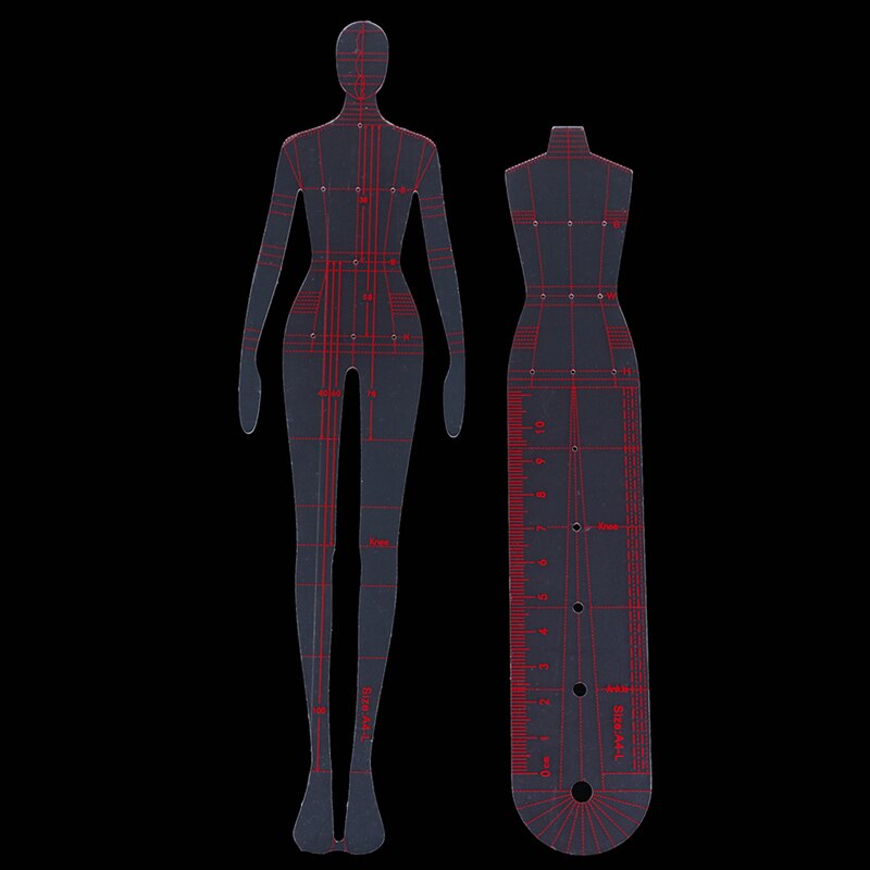 1 set Women Drawing Ruler Figure Drawing Template ... – Vicedeal