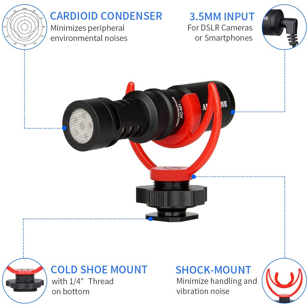 ANDYCINE AC-M1 Video Microphone, On-Camera Microph... – Grandado