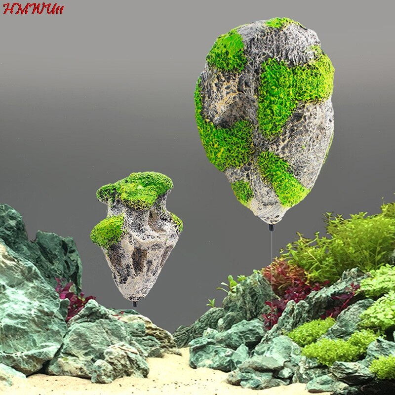 Floating Rock Suspended Artificial Stone Aquarium ... – Grandado