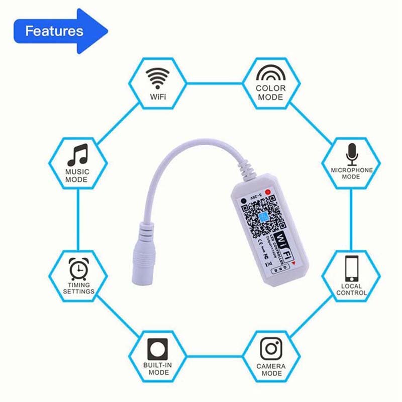 LED WiFi Controller Smart Voice Controller Afstand... – Grandado