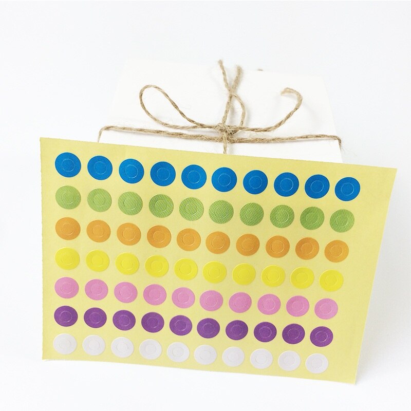 350PCS Vintage Colorful Ring Label Stickers for Ta... – Grandado