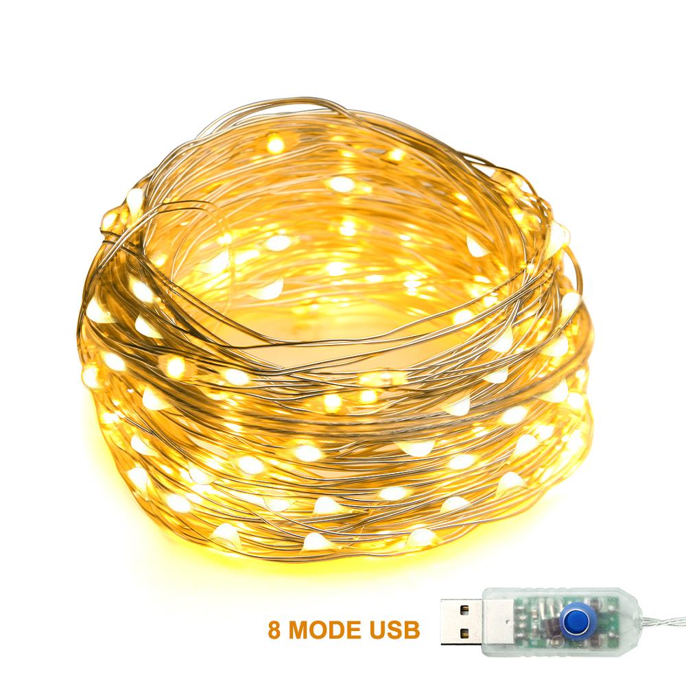 USB LED Christmas Tree year's Garlands Fairy Light... – Grandado