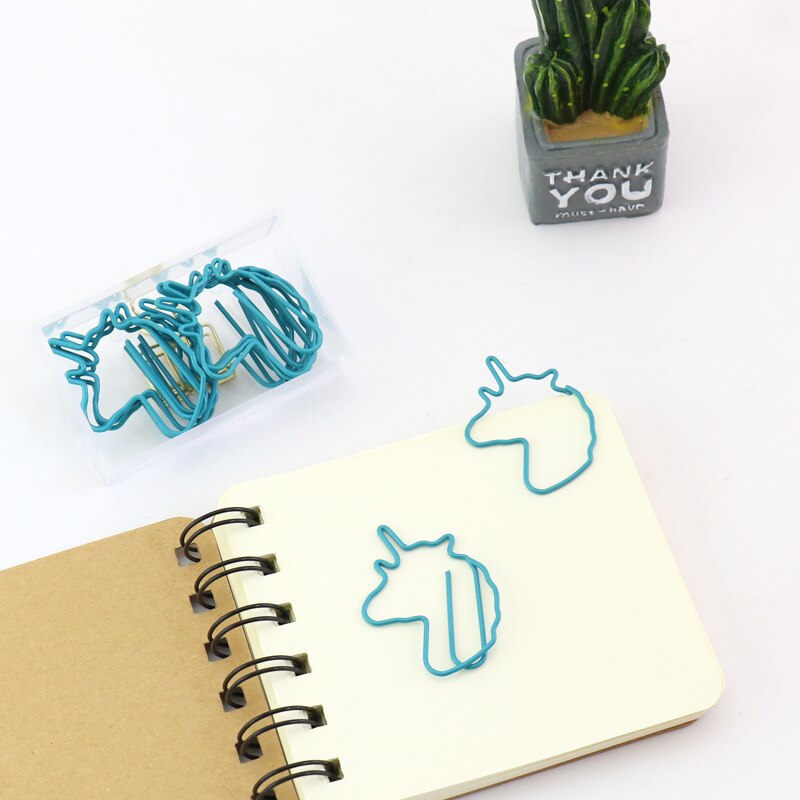 Blue Unicorn Paper Clip Shaped Cartoon Paper Clip ... – Grandado