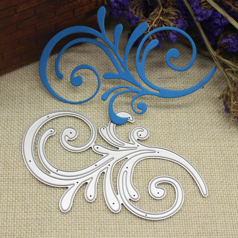 Scrapbooking Dies Metal Flourish Swirl Plant Cutti... – Grandado