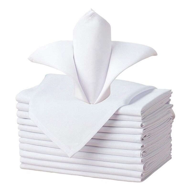 12 Pcs Cloth Napkin Polyester Dinner Napkin,Soft W... – Grandado