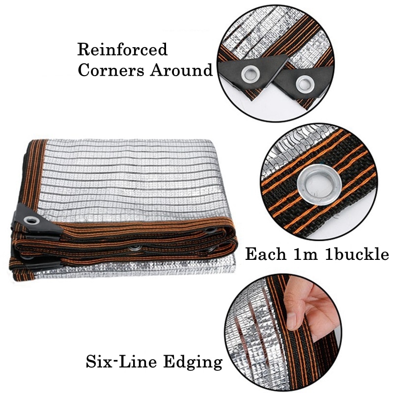 Silvery Aluminum Foil Sunshade Net 75%-80% Shading... – Vicedeal