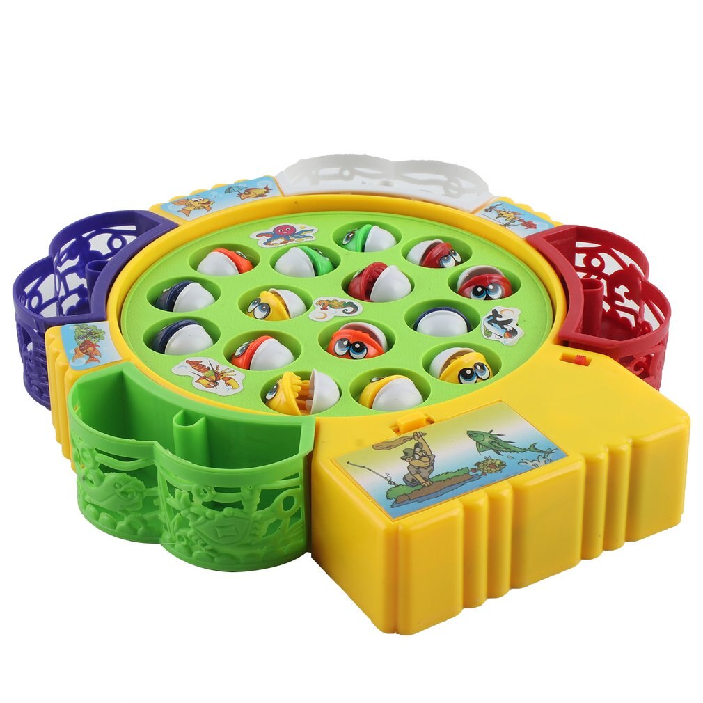 Kids Fishing Toy Musical Rotating Fishing Game 360... – Grandado