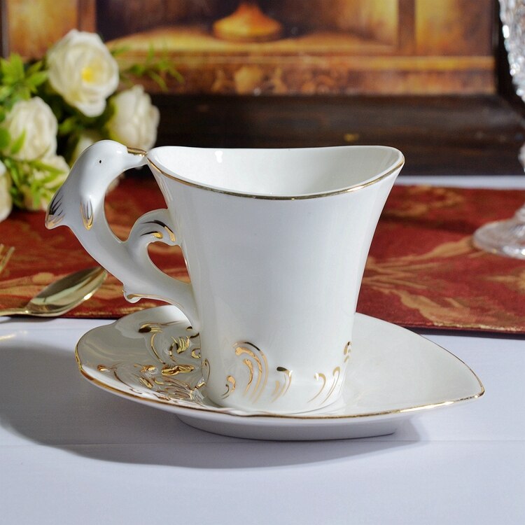 BN01016 European style embossed coffee cup set 200... – Vicedeal