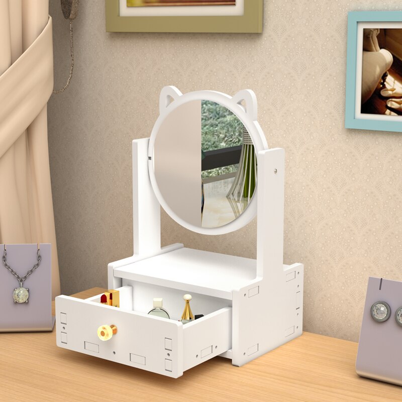 Sminkspegel skrivbord flicka sovrum rund spegel st... – Grandado
