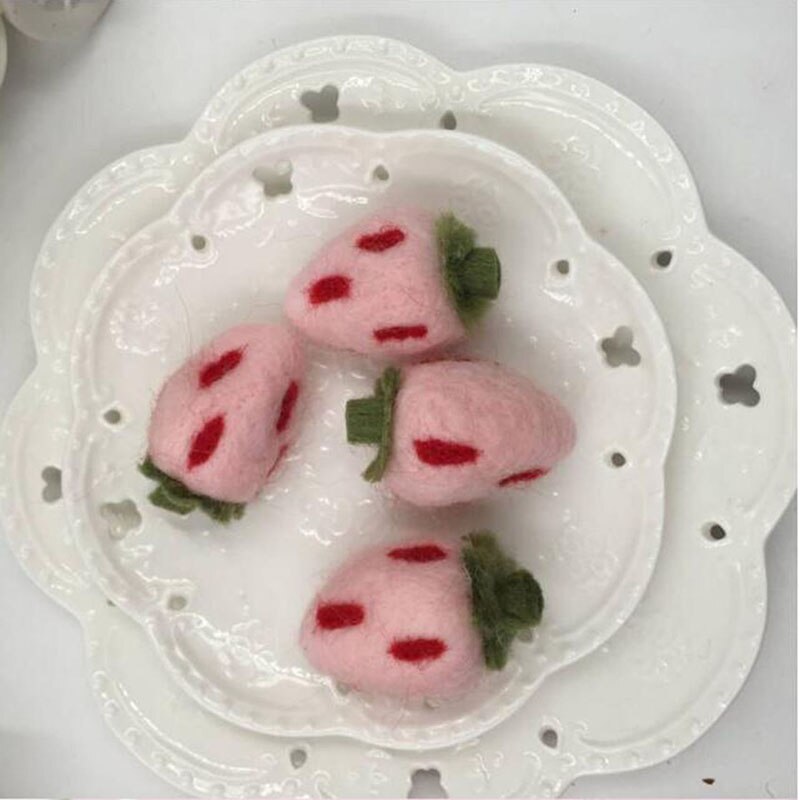 1 PC Soft Wool Felt Craft Supply Strawberry Fruit ... – Vicedeal