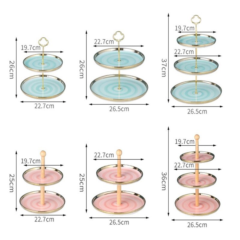 Engels Afternoon Tea Cake Platen Keramische Multil... – Grandado