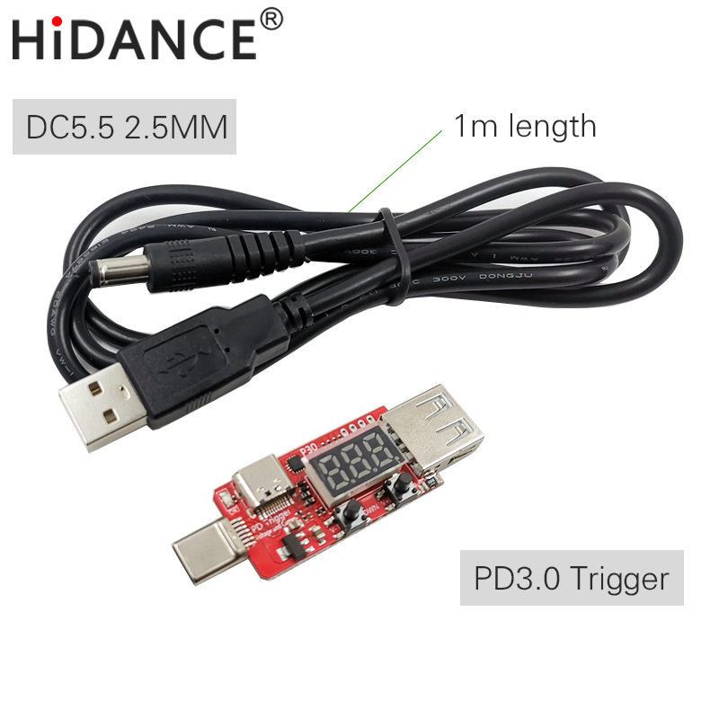 HiDANCE Type-c PD2/3.0 to DC 5.5*2.5mm DC5525 trig... – Grandado