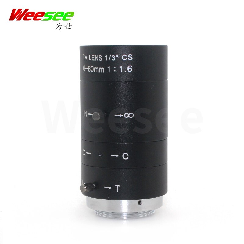 WS 6-60mm CCTV lens CS mount F1.6 manual zoom iris... – Grandado