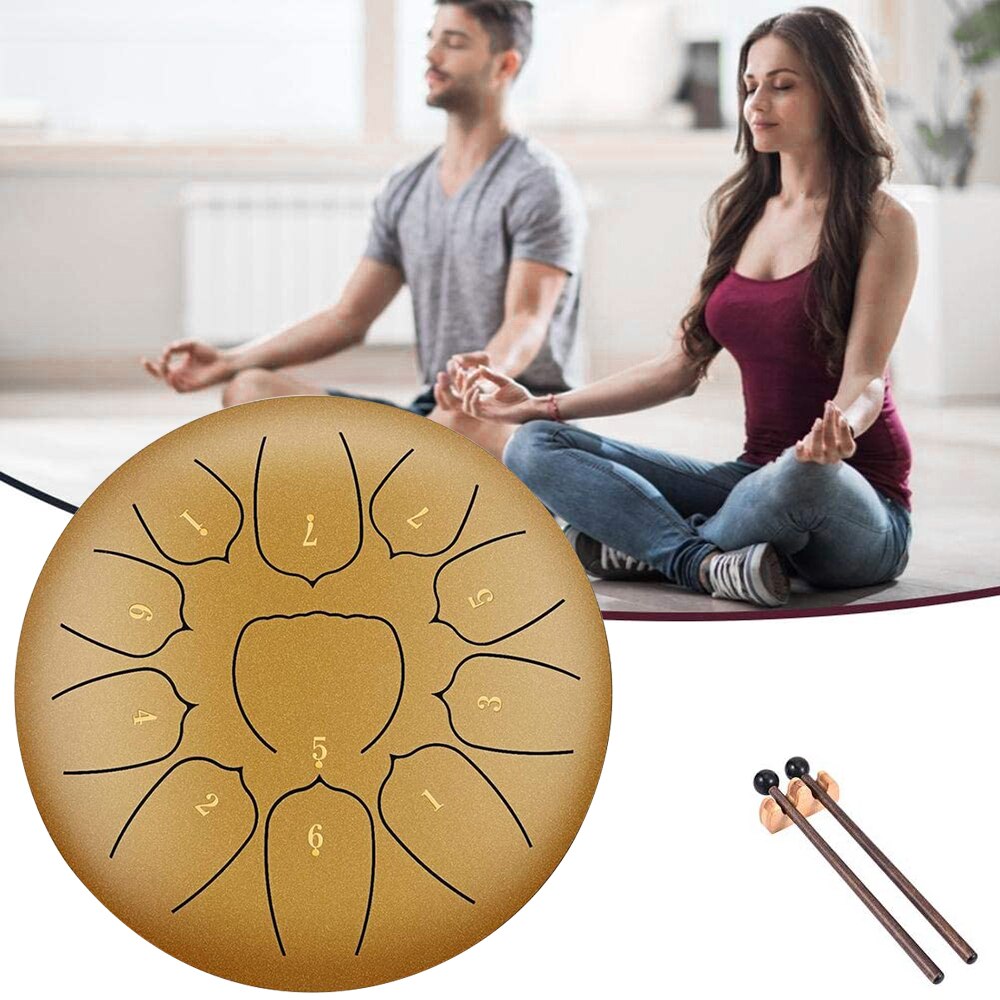 Tongue Drum 6 Inch 8 Tune Steel Hand Pan Drum Tank... – Grandado