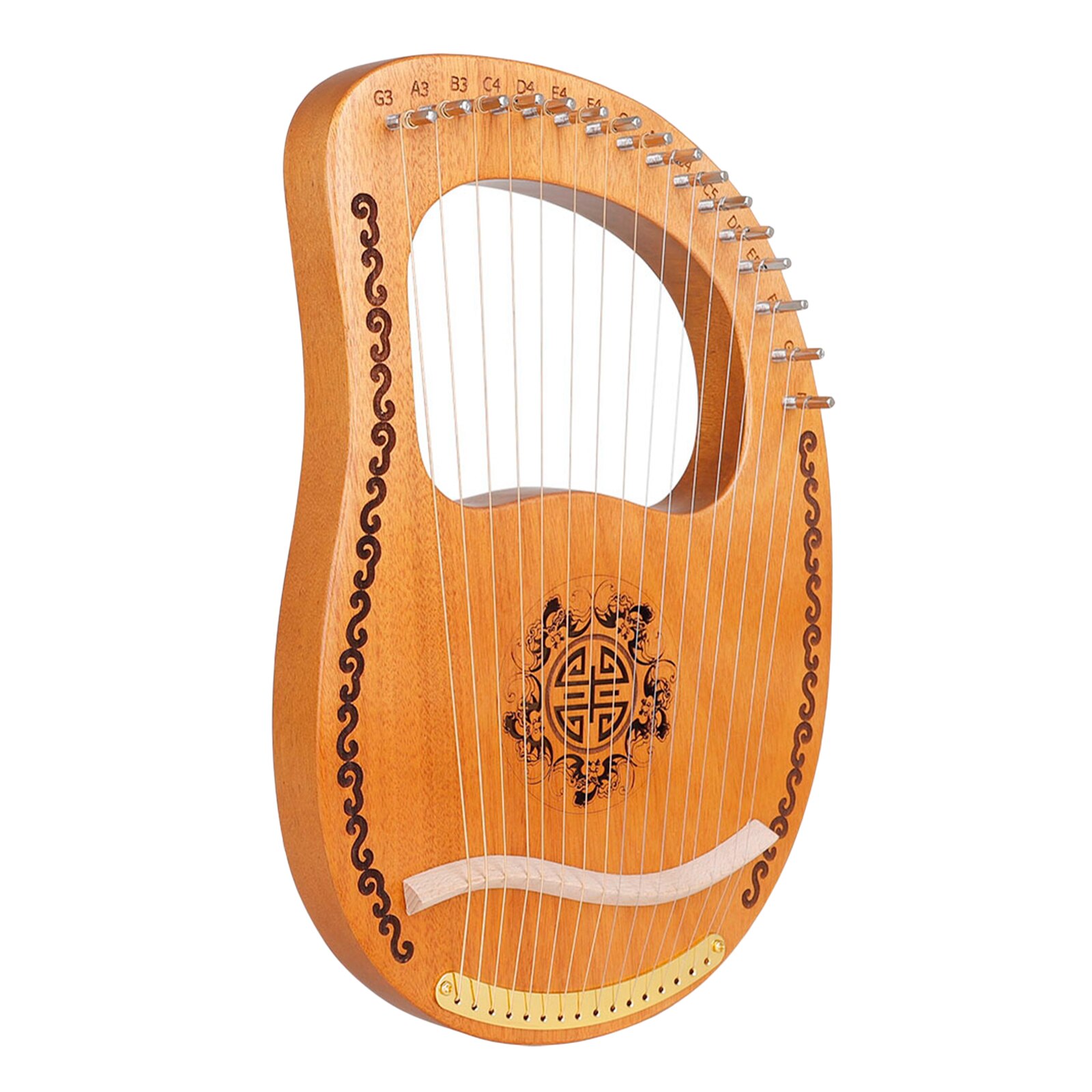 16 Strings Lyra Harp Portable Engraved Exquisite H... – Grandado