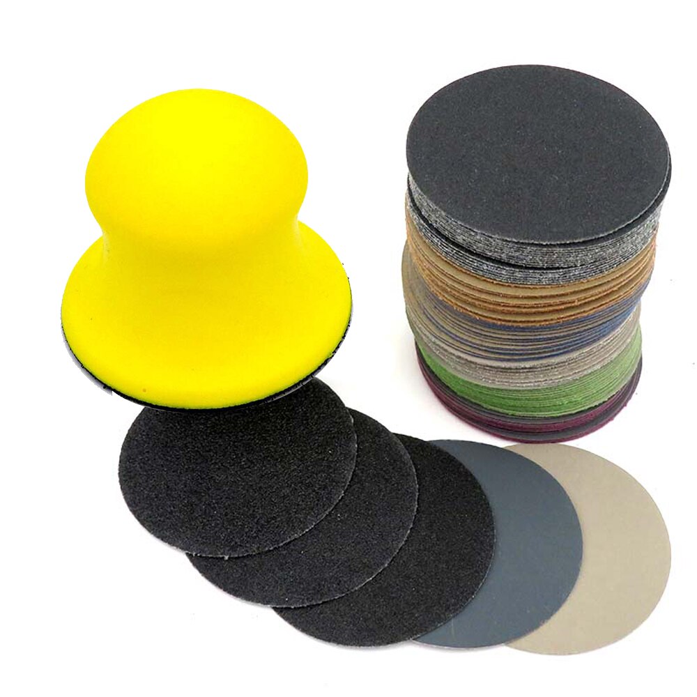 50pcs 3 Inch 75mm Wet/Dry Sanding Discs Hook Loop ... – Vicedeal