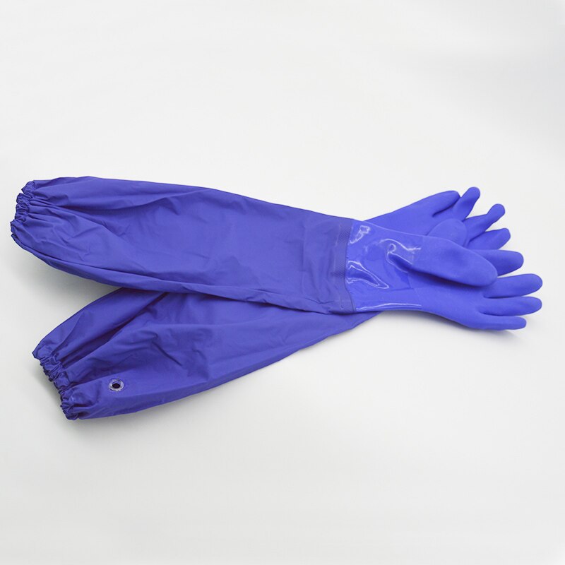 Long Work Gloves Chemical Gloves RubberCotton Line... – Grandado