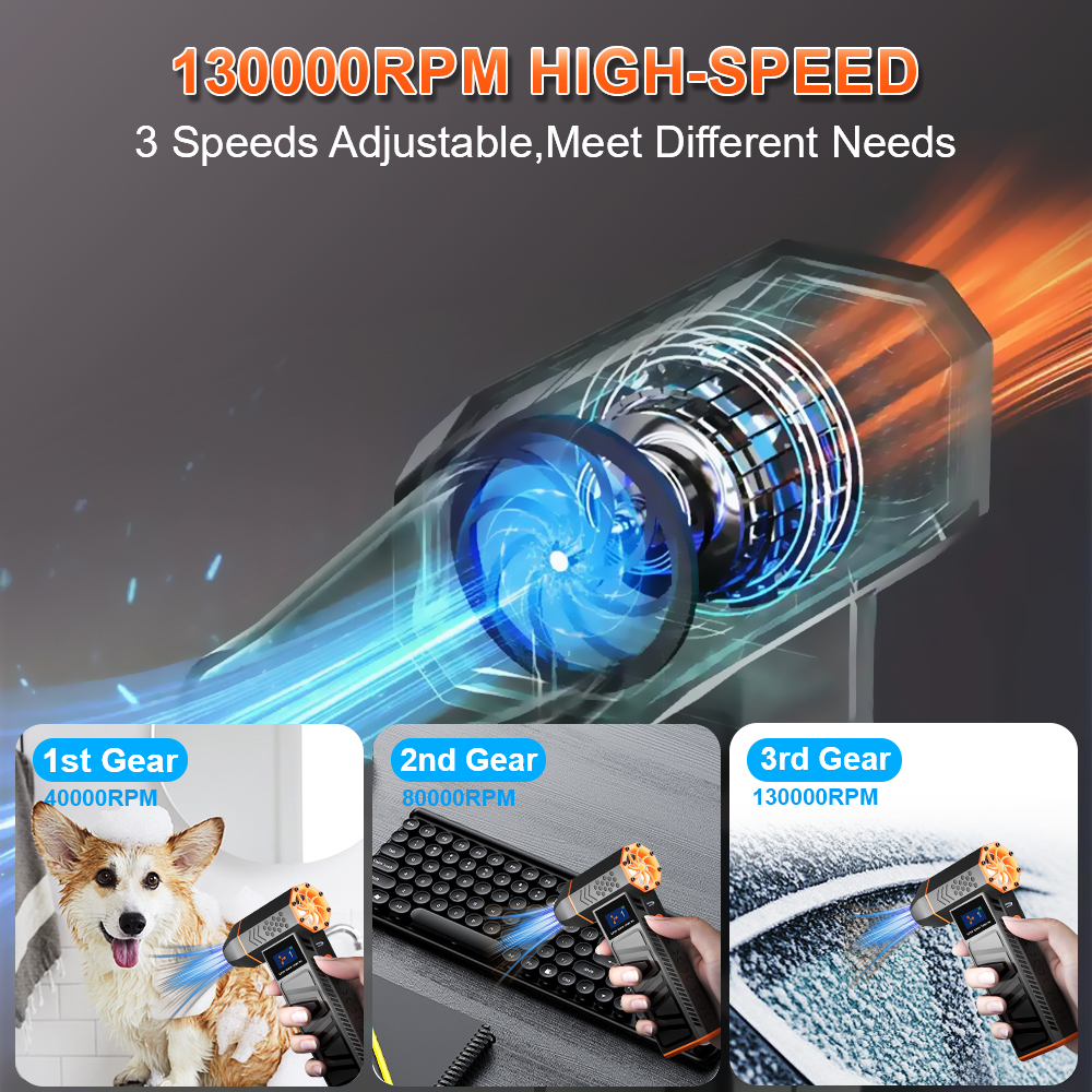 Turbo Jet Fan Car Blowing Snow Electric Air Duster... – Grandado