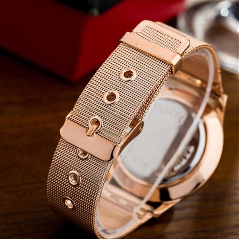 Alloy Belt Mesh Watch Unisex Women's watches Minim... – Grandado