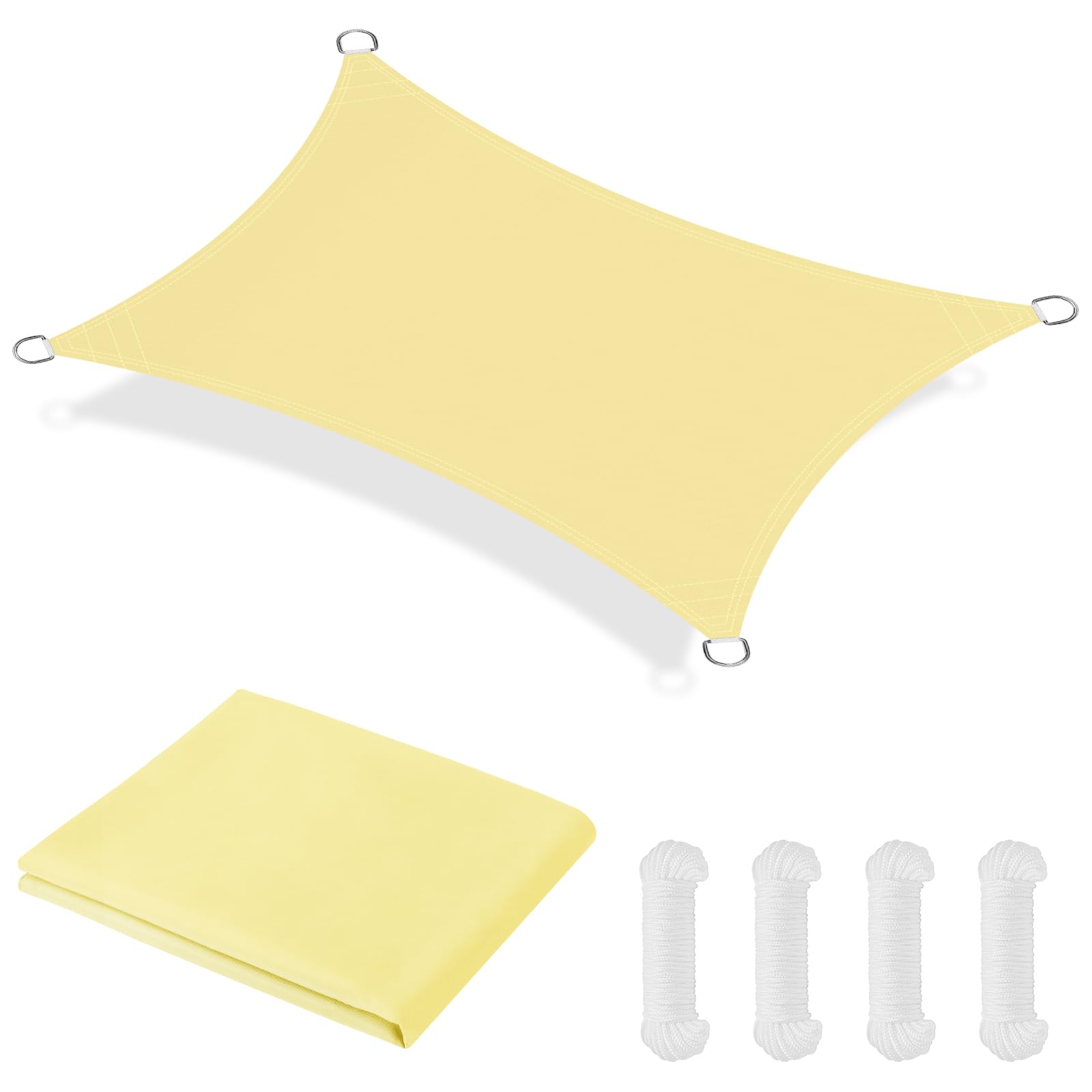 Udendørs terrasse solsejl vandtæt uv-blok rektangu... – Grandado
