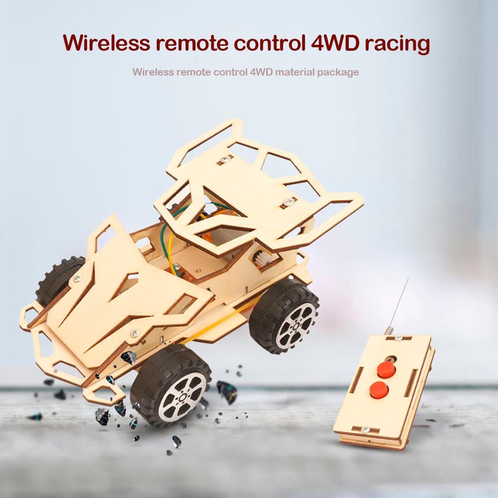 DIY Assembled RC Racing Car Model Kit Wooden Kids ... – Grandado