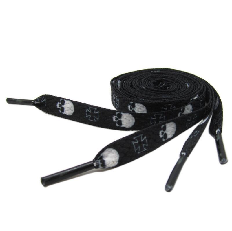 Vintage Black Skull Cross Shoelace 110cm Flat Cott... – Vicedeal