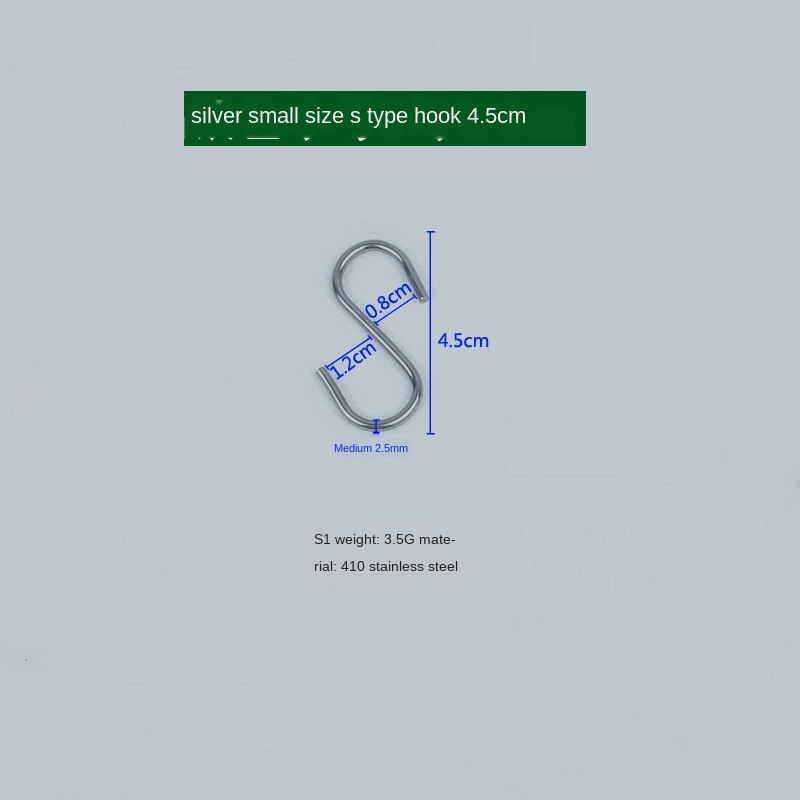 10pcs Kitchen Hook Metal Iron S Hook Large Medium ... – Vicedeal