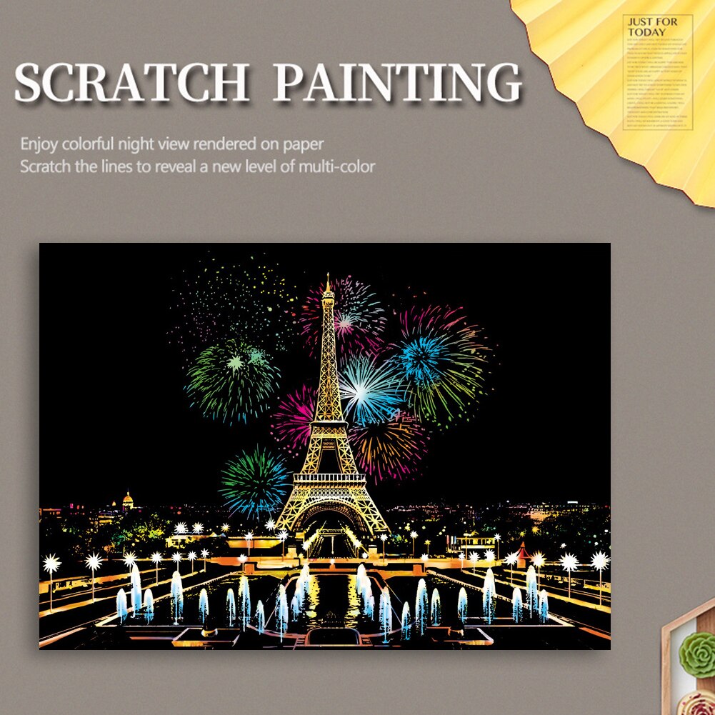 Kids Scratch Art Paper Frankrijk Parijs Diy Schrap... – Grandado