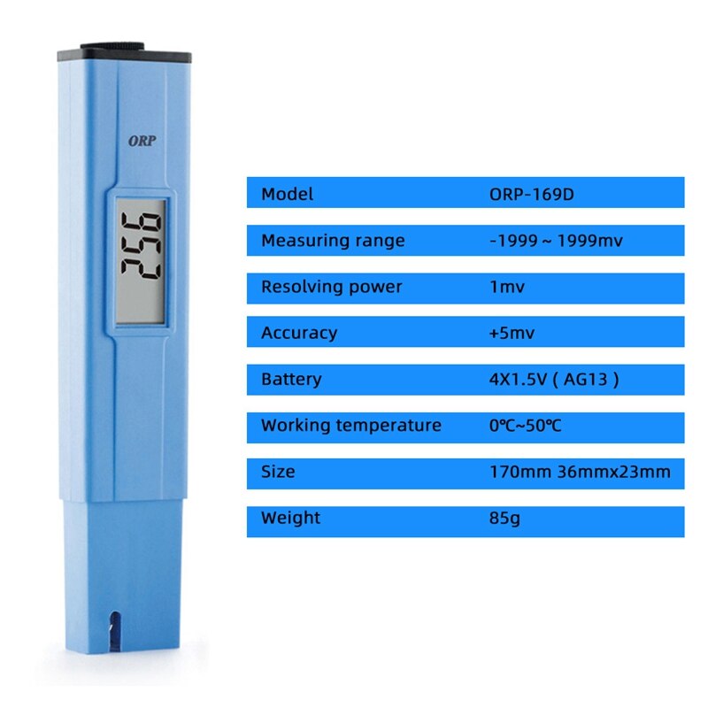 2-In-1 Orp/Redox Tester Digitale Water Quality Met... – Grandado