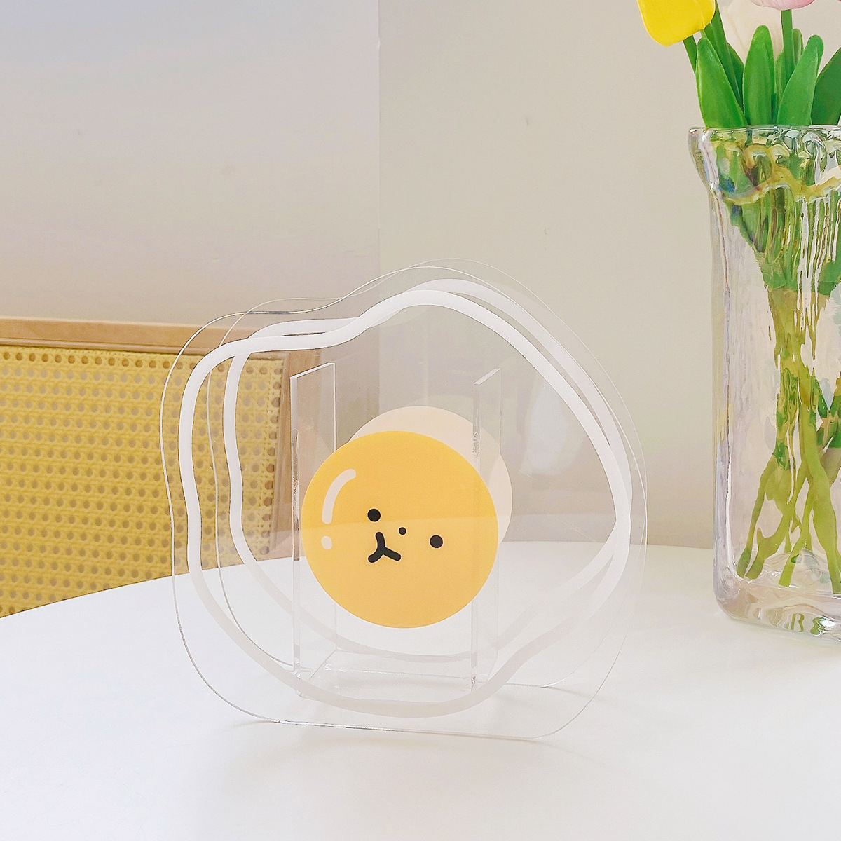 Nordic Acrylic Vase Cute Bear Flower Vase Geometri Vicedeal