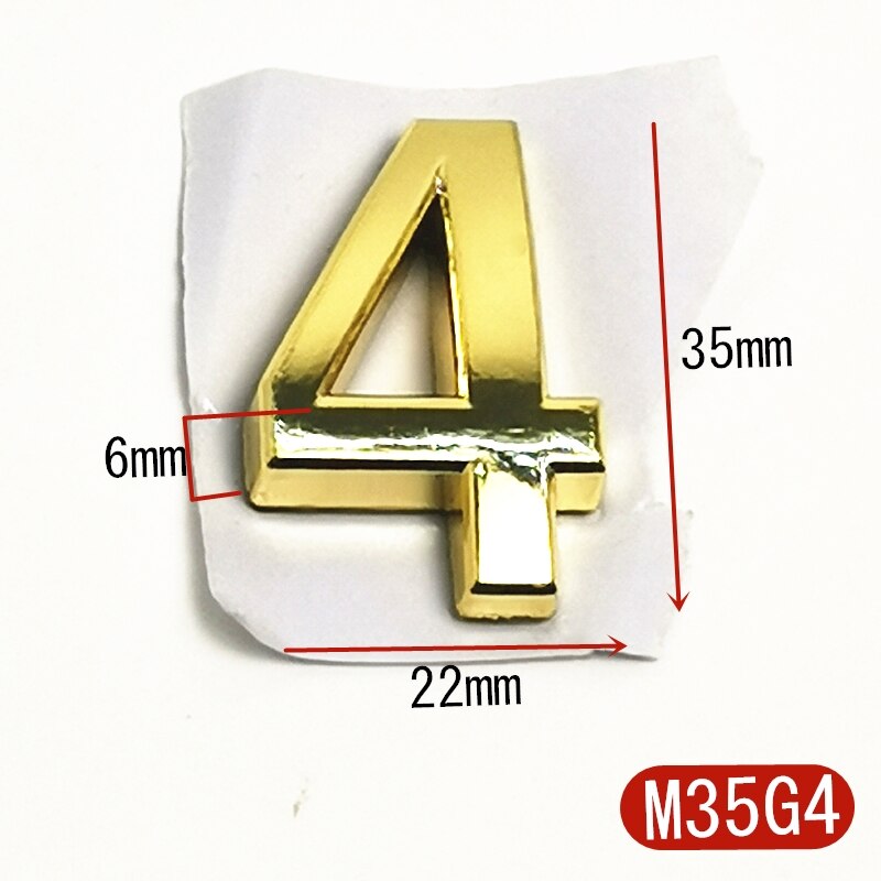 35mm Gold Self Adhesive Numeral Door Plaque House ... – Grandado