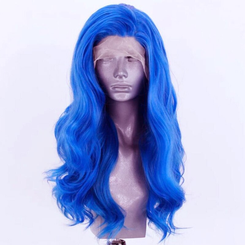 Charisma Blue Wig Long Wavy Hair High Temperature ... – Grandado