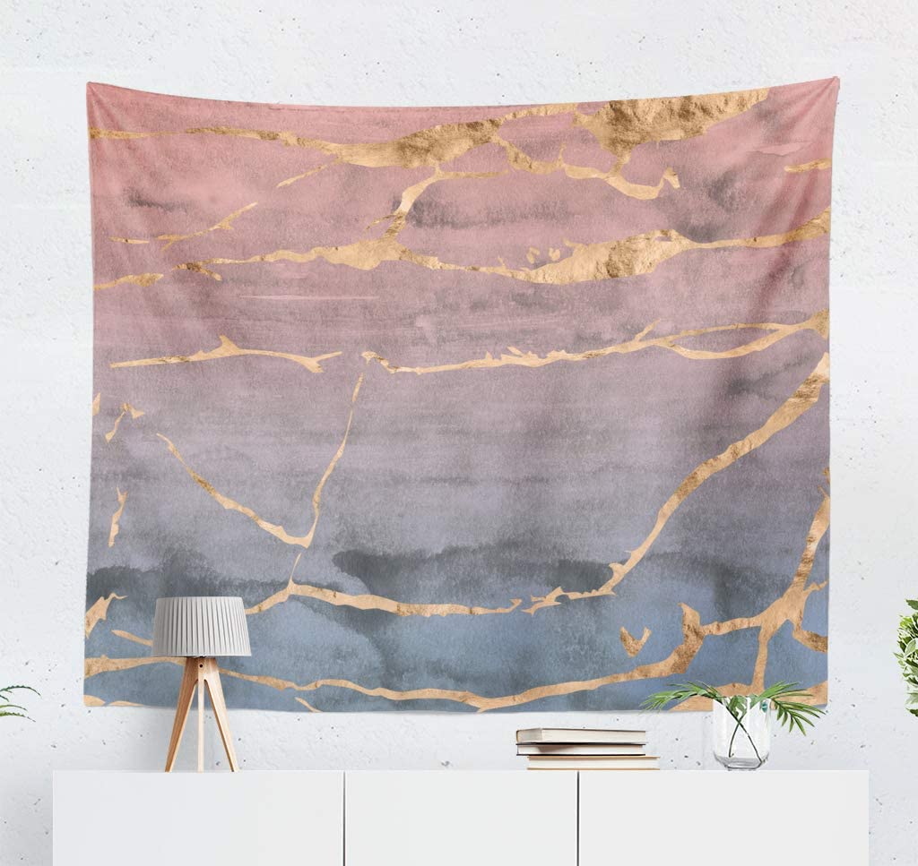Psychedelic Rose Gold Foil Marble Ombre Watercolor Grandado