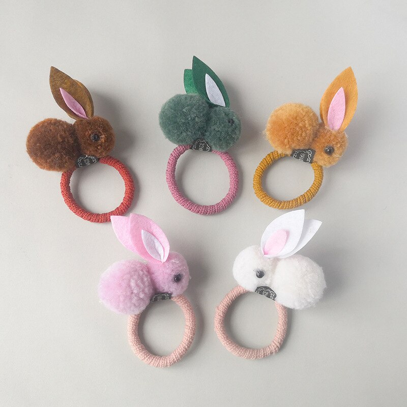 Leuke Dier Haar Bal Konijn Haar Ring Vrouwelijke R... – Grandado